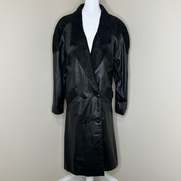 Vintage | Jackets & Coats | Vintage Charles Klein Black Leather Suede ...